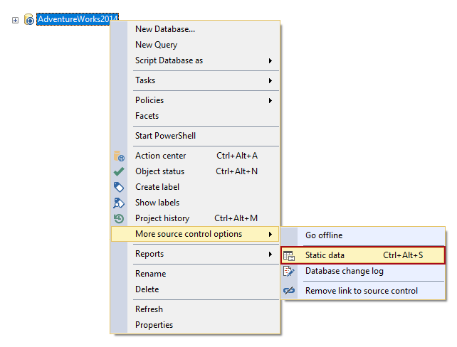 Working with static data