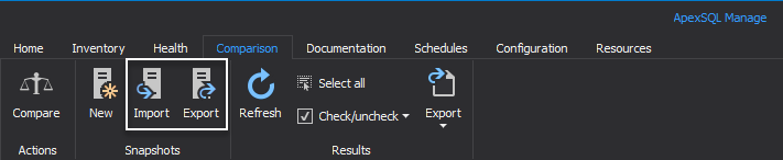 Create SQL Server snapshots in ApexSQL Manage