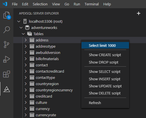 Apexsql Database Power Tools For Vs Code For A First Time User